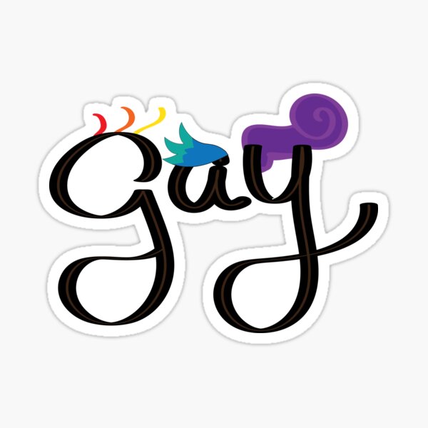 "Gay Logo" Sticker by Spoopsfriend | Redbubble