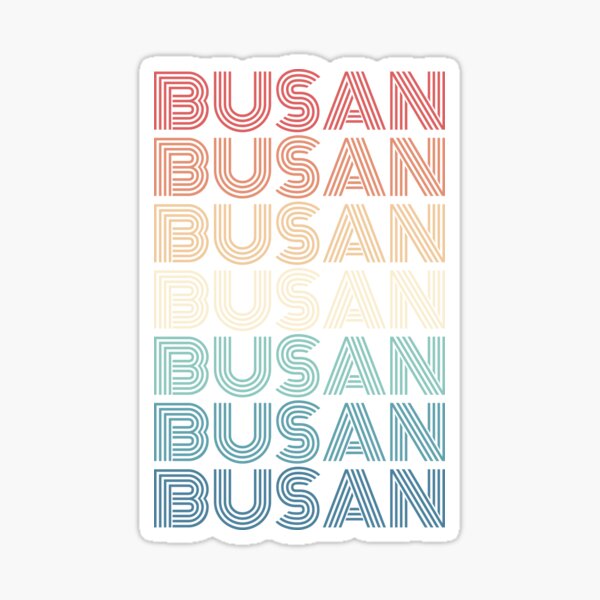 "Retro Busan South Korea" Sticker by Bryce-LiSi | Redbubble