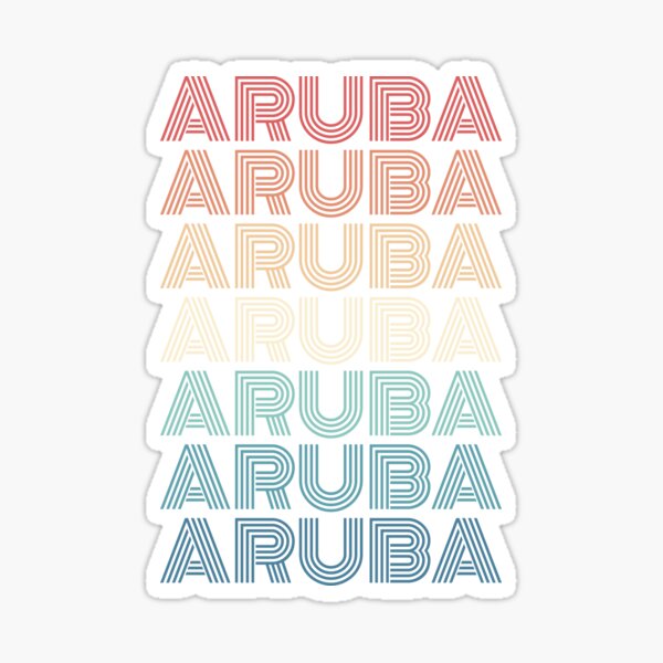"Retro Aruba" Sticker for Sale by Bryce-LiSi | Redbubble