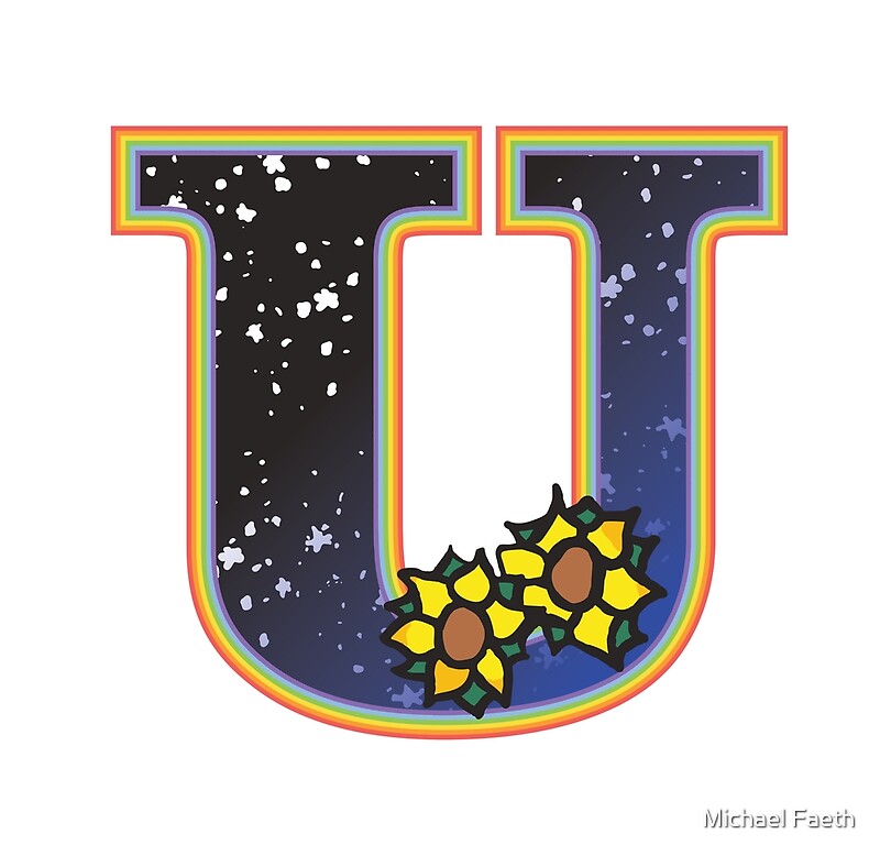 "The Letter U - Rainbow, Night, and Day" by faethdesign | Redbubble