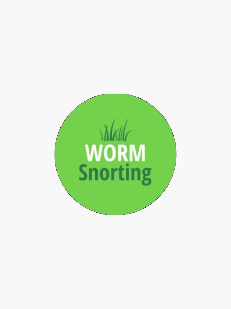 "Worm Snorting Club" Sticker by iankun | Redbubble