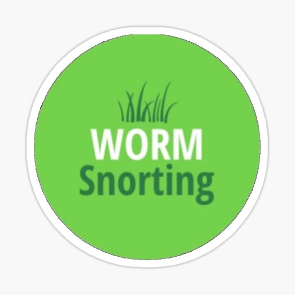 "Worm Snorting Club" Sticker by iankun | Redbubble