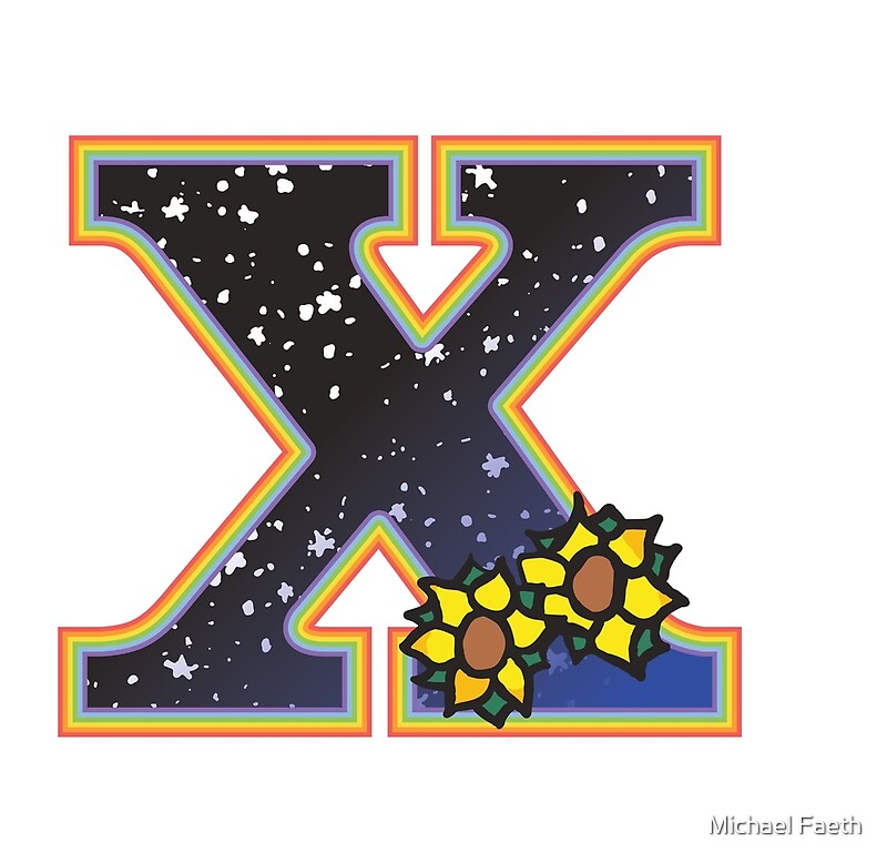 "The Letter X - Rainbow, Night, and Day" by faethdesign | Redbubble