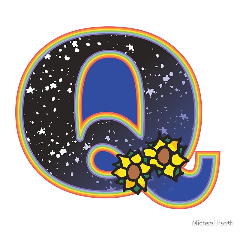 "The Letter Q - Rainbow, Night, and Day" by faethdesign | Redbubble