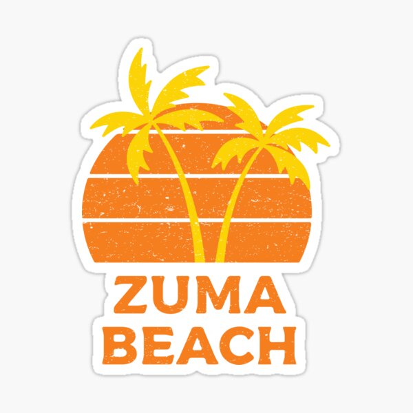 "Zuma Beach Retro" Sticker by teesaurus | Redbubble