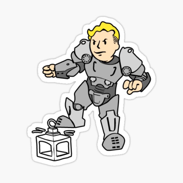 "Vault boy Armor - Fallout" Sticker by VaultDesign7 | Redbubble