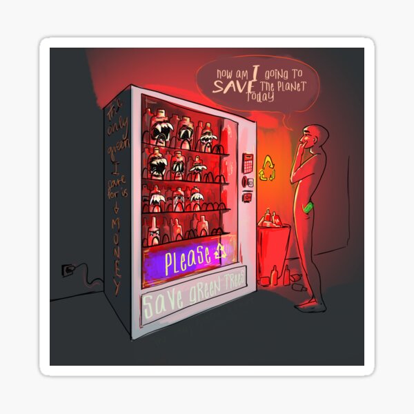 "Monster vending machine" Sticker for Sale by CorundumAlina | Redbubble