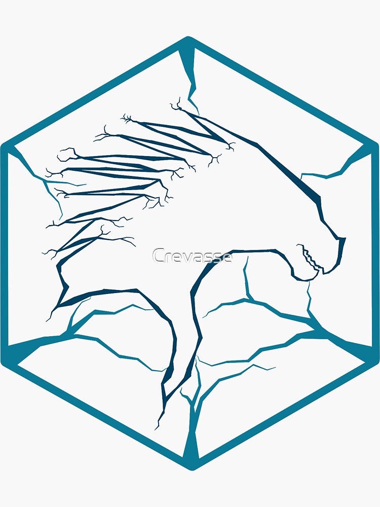 "Crevasse IceWing Ice Cube Logo" Sticker for Sale by Crevasse | Redbubble