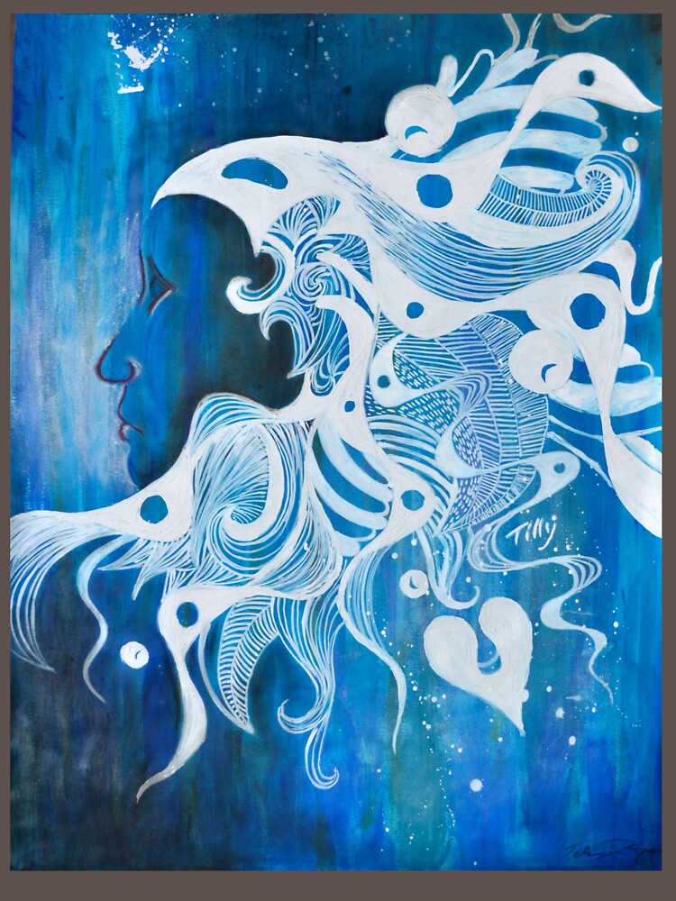 "Blue Lady" T-shirt for Sale by tillysanson | Redbubble | blue lady t ...