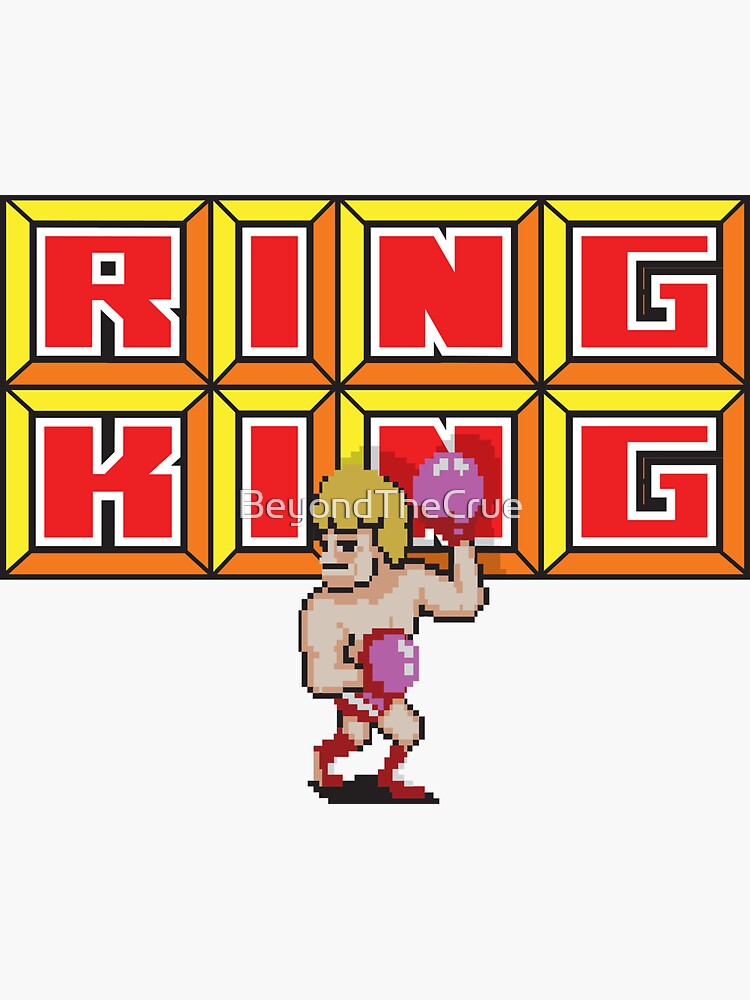 "Ring King Vintage Arcade Game" Sticker by BeyondTheCrue | Redbubble