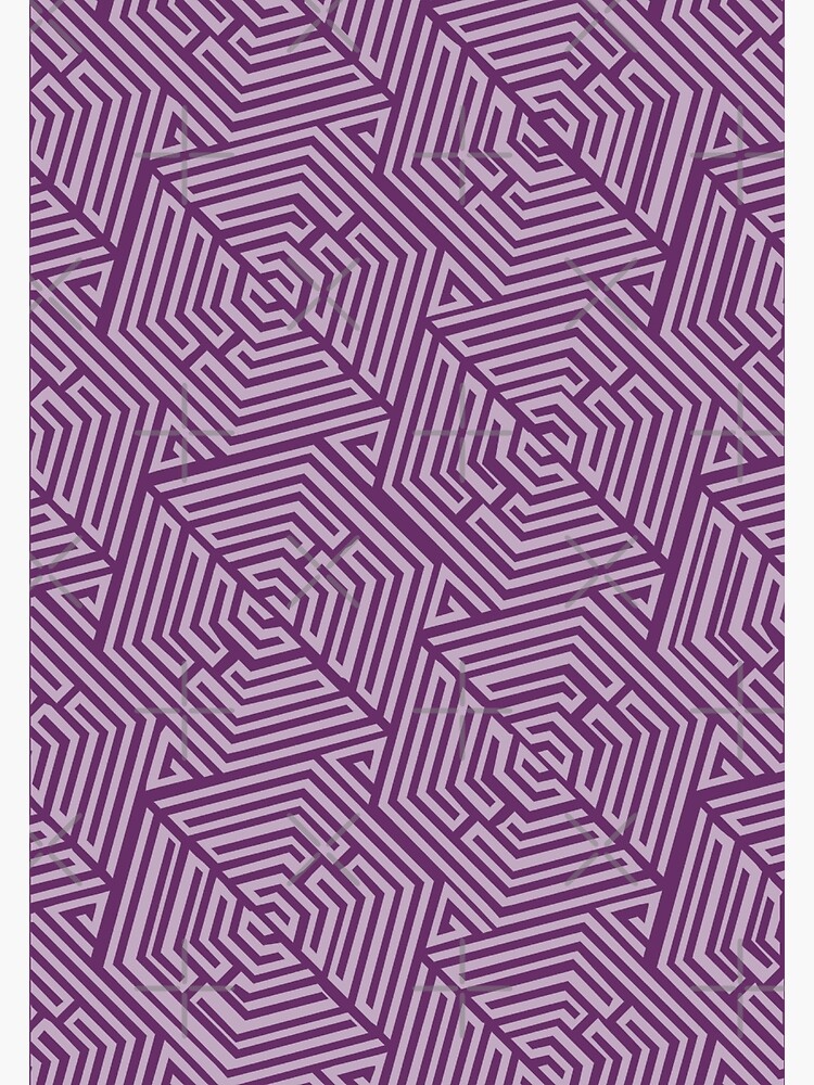 "Dark Purple and White Maze Geometric Pattern" Poster for Sale by ...