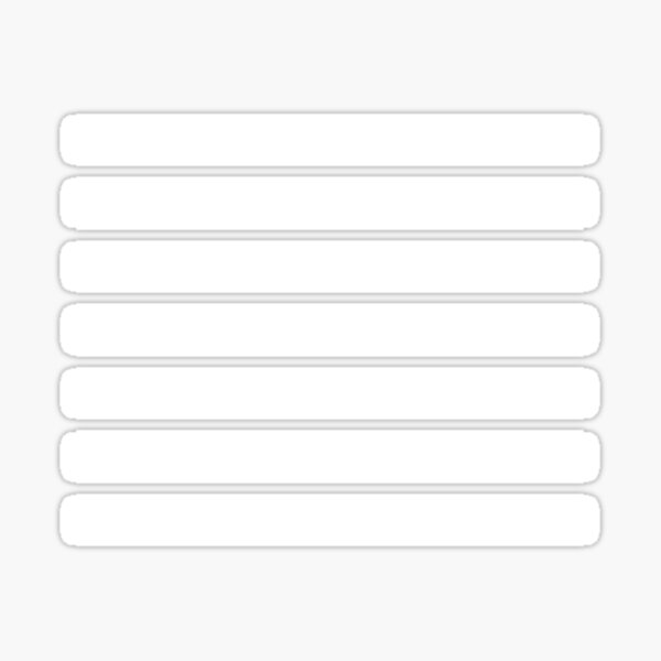 "White Horizontal Lines" Sticker by DeLynx | Redbubble