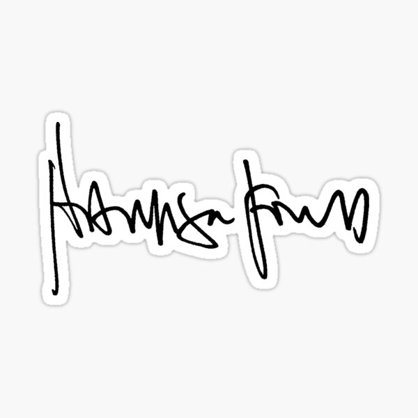 "Harrison Ford Signature" Sticker by emiilymariia | Redbubble
