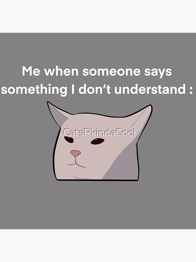 "Woman shouting at cat meme" Photographic Print by CatsRkindaCool ...