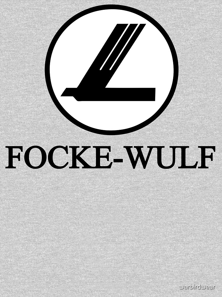 "Focke-Wulf Aircraft Logo (Black)" T-shirt for Sale by warbirdwear ...