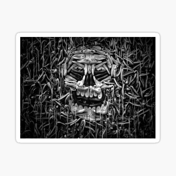 "Skull of shoes" Sticker for Sale by merlin0610 | Redbubble