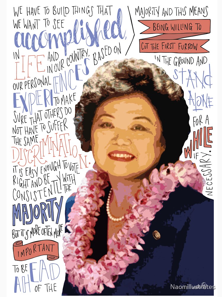 "Patsy Mink Artwork" T-shirt for Sale by Naomillustrates | Redbubble ...