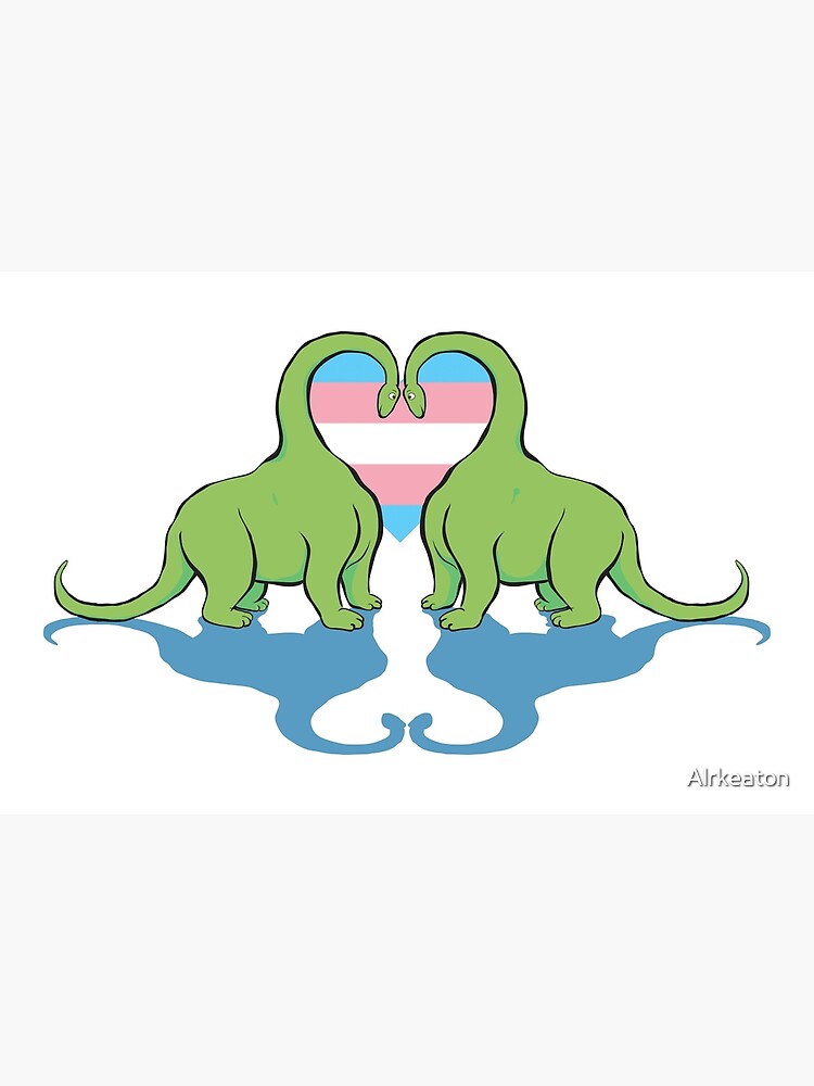 "Trans Pride - Dino Love" Poster for Sale by Alrkeaton | Redbubble