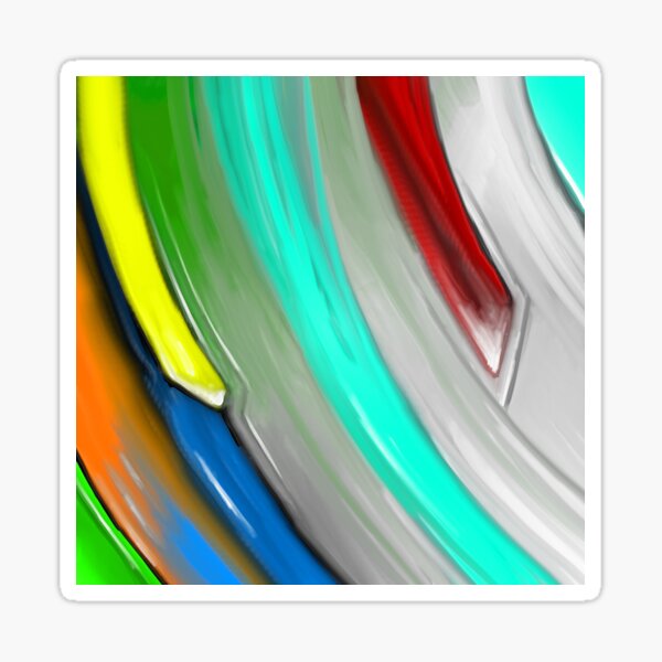 "Curved Colours" Sticker for Sale by PIX-L-8 | Redbubble