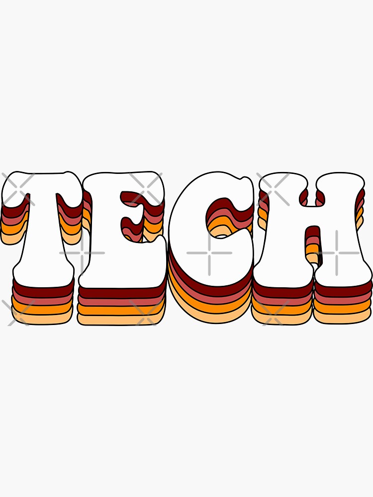 "Retro Tech Logo" Sticker for Sale by alexnoellejones | Redbubble