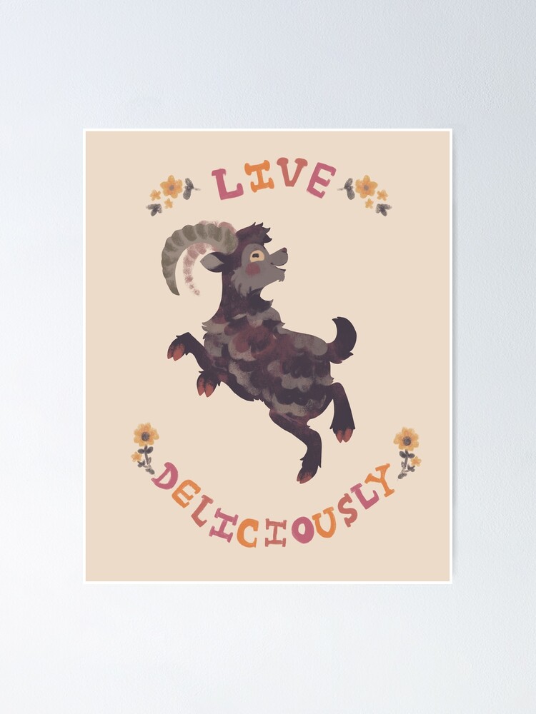 "Live Deliciously" Poster for Sale by Hkasof | Redbubble