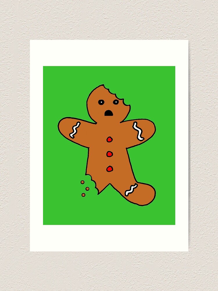 "Gingerbread Man, Green" Art Print for Sale by christinaashman | Redbubble