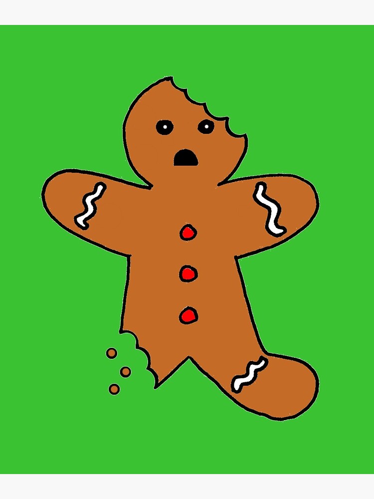 "Gingerbread Man, Green" Art Print for Sale by christinaashman | Redbubble