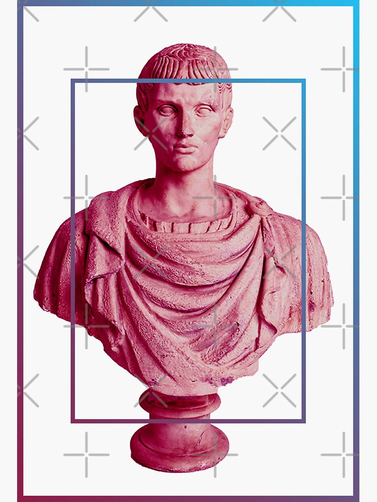 "Synthwave Retrowave Style Statue Gift Vaporwave Bust" Sticker for Sale ...