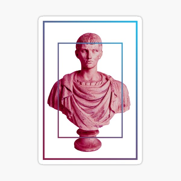 "Synthwave Retrowave Style Statue Gift Vaporwave Bust" Sticker for Sale ...