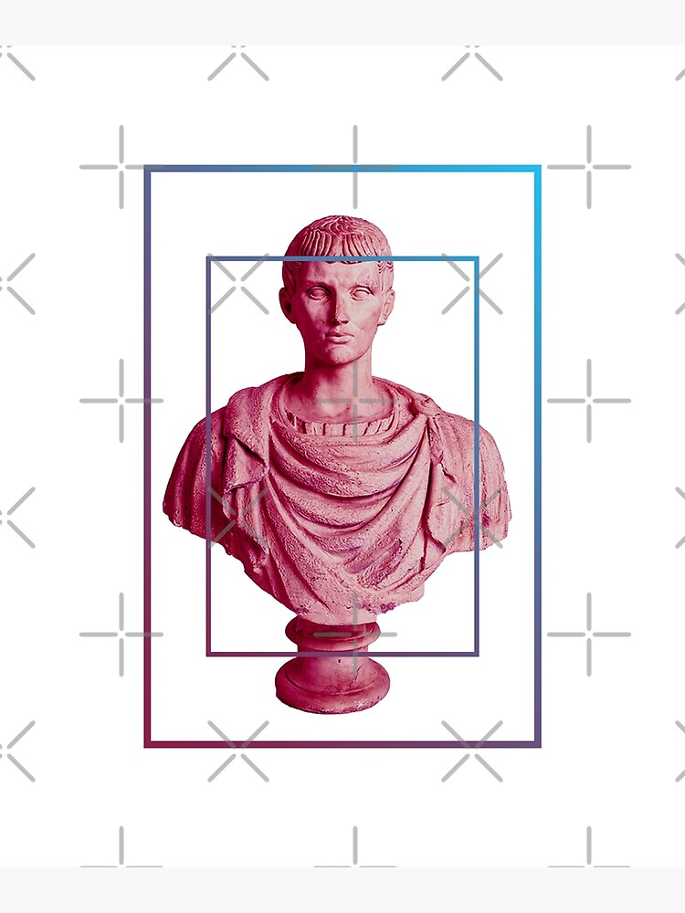 "Synthwave Retrowave Style Statue Gift Vaporwave Bust" Poster by D-C ...