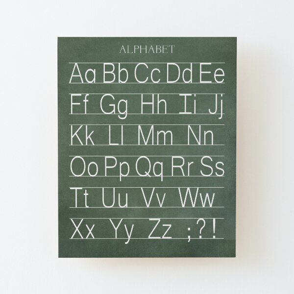 Vintage Cursive Alphabet Chart
