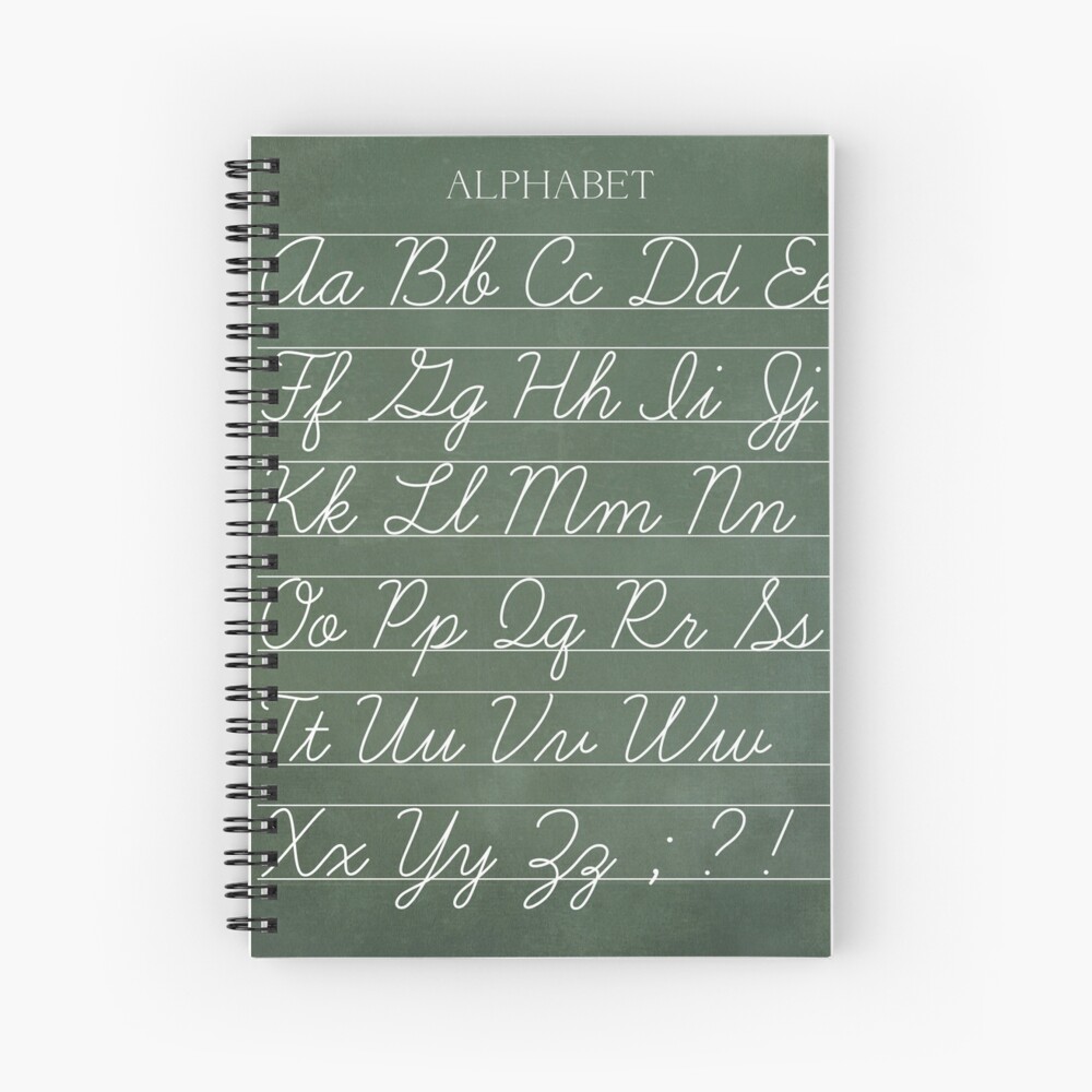 "Vintage Alphabet Chalkboard Poster - Cursive" Poster for Sale by ...