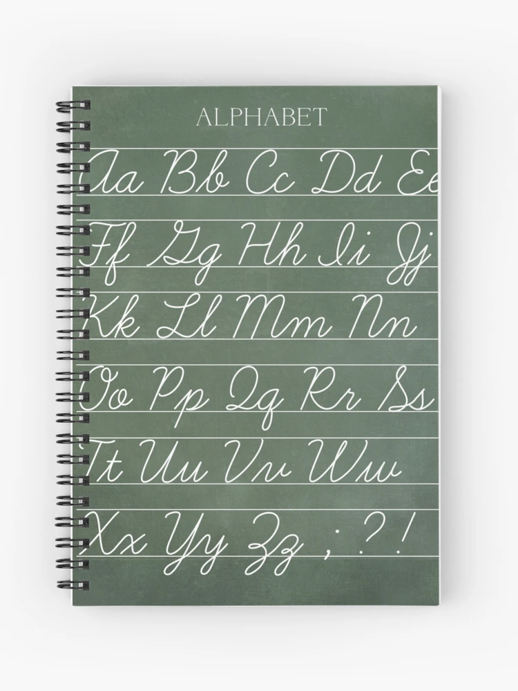 Cursive Print Blackboard Alphabet Poster Printable