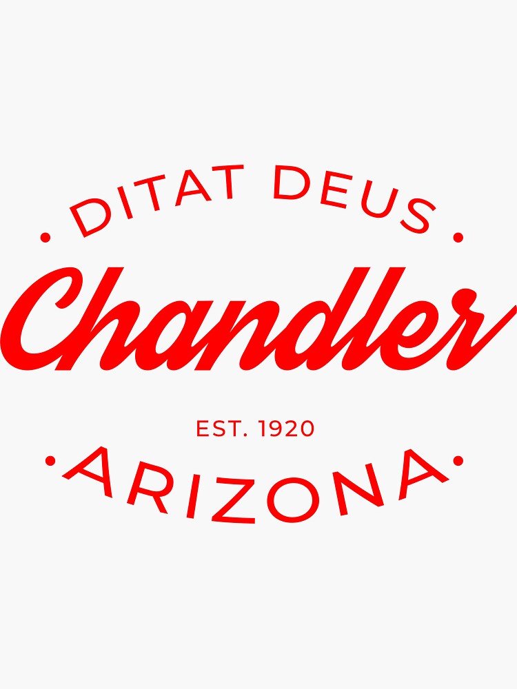 "Chandler Arizona Ditat Deus State Motto" Sticker by PeerlessMerch ...