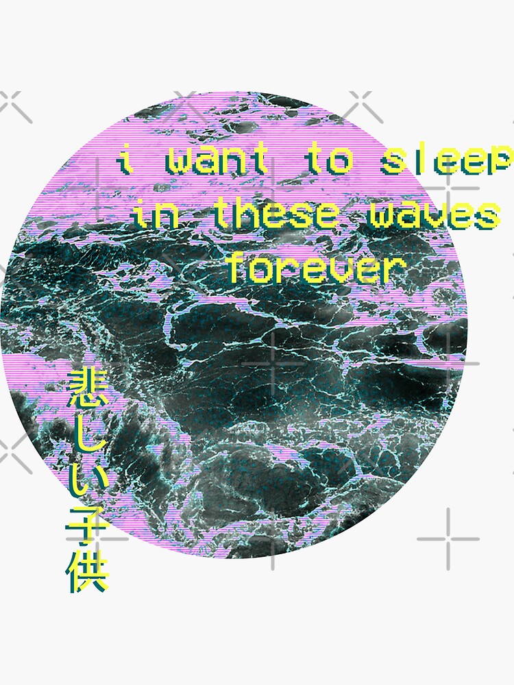 "Aesthetic Vaporwave Meme Gift Emotional Vaporwave" Sticker by D-C ...