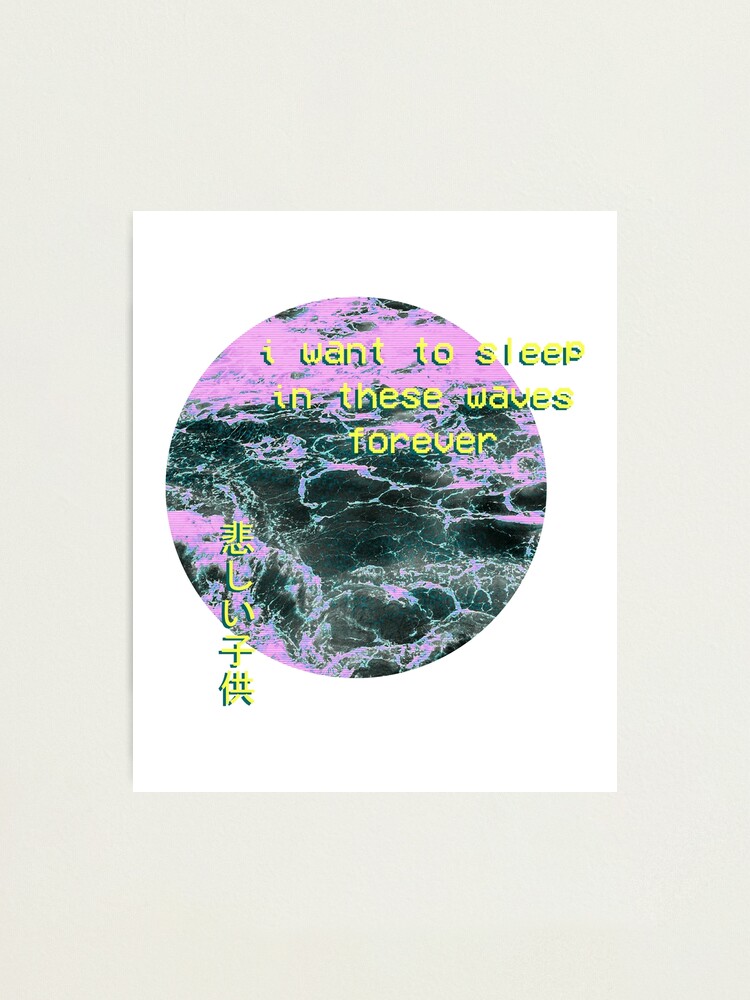 "Aesthetic Vaporwave Meme Gift Emotional Vaporwave" Photographic Print ...