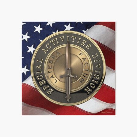 "CIA Special Activities Division - SAD Emblem over American Flag" Art ...