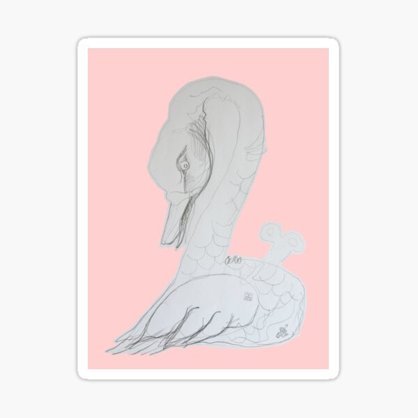 "Enchanted Swan - Wind Up Toy (Drawing by ACCI)" Sticker for Sale by ...