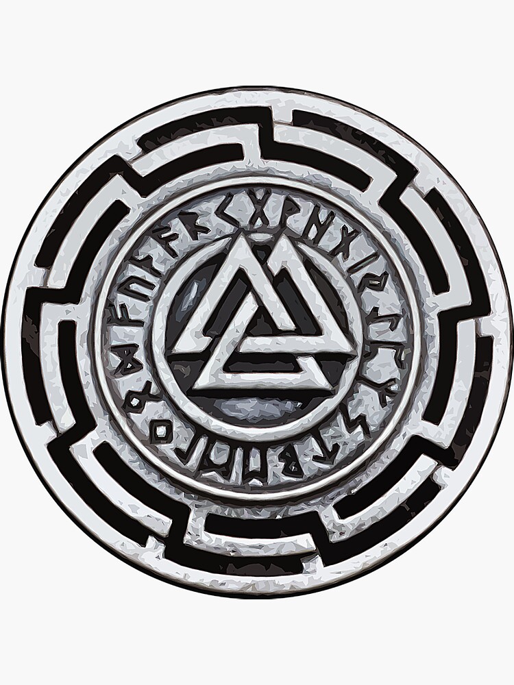 "Valknut - Viking Symbol" Sticker by Zenurah | Redbubble