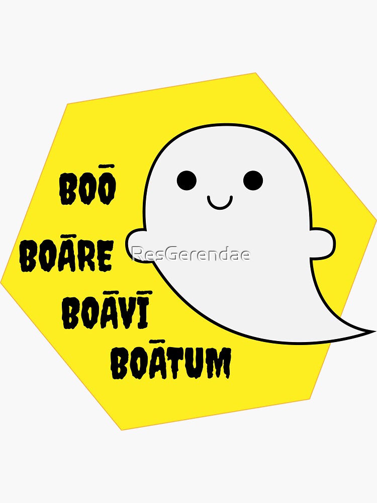 "Latin Boo" Sticker for Sale by ResGerendae | Redbubble