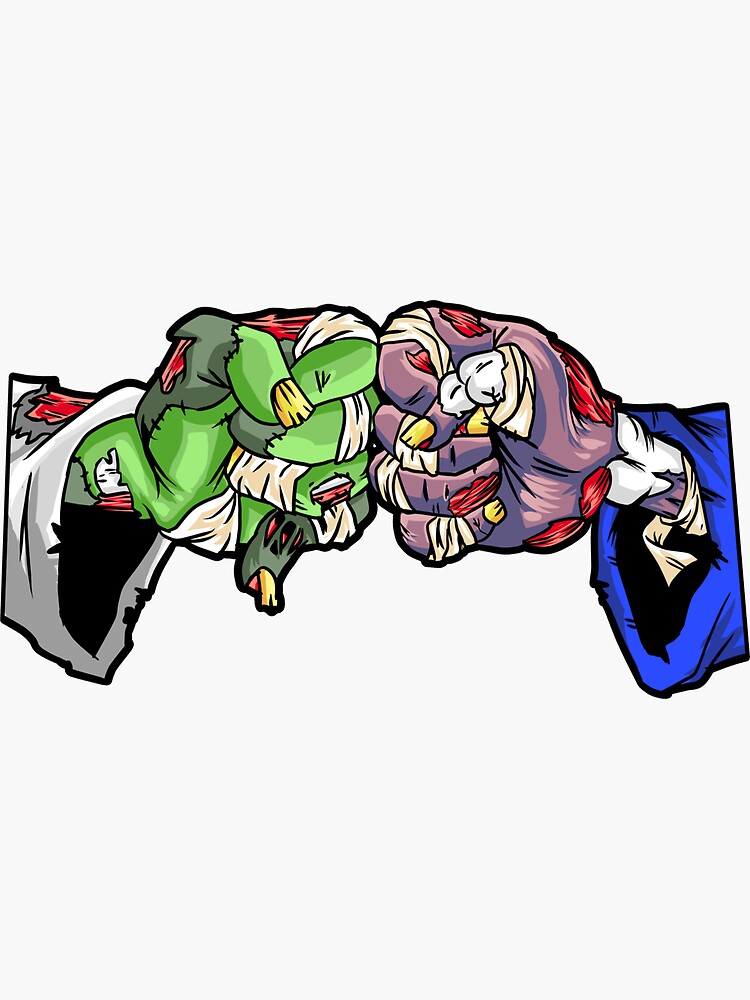 "Jiu Jitsu Gift MMA Zombie Fist Bump Halloween BJJ" Sticker for Sale by ...