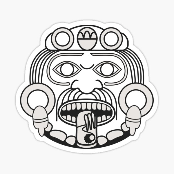 "Aztec Sun God" Sticker for Sale by KukuRuz | Redbubble