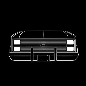 "73-87 Squarebody Chevy Truck Line Art" Framed Art Print for Sale by ...