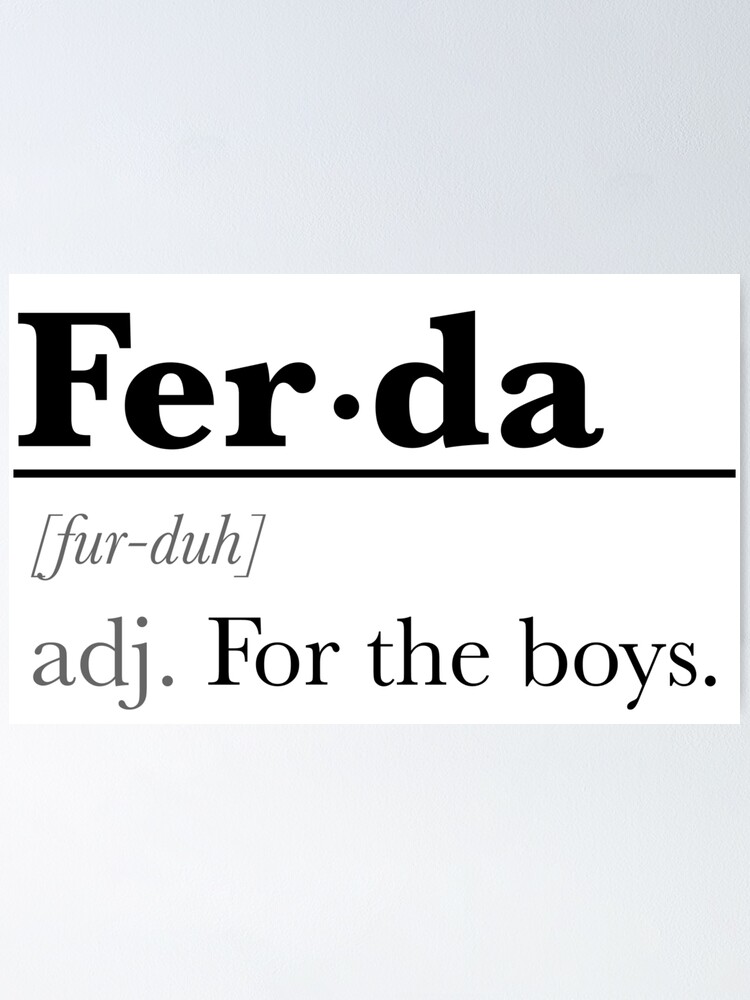 "Ferda - Ferda Boys" Poster for Sale by rudedesigns | Redbubble