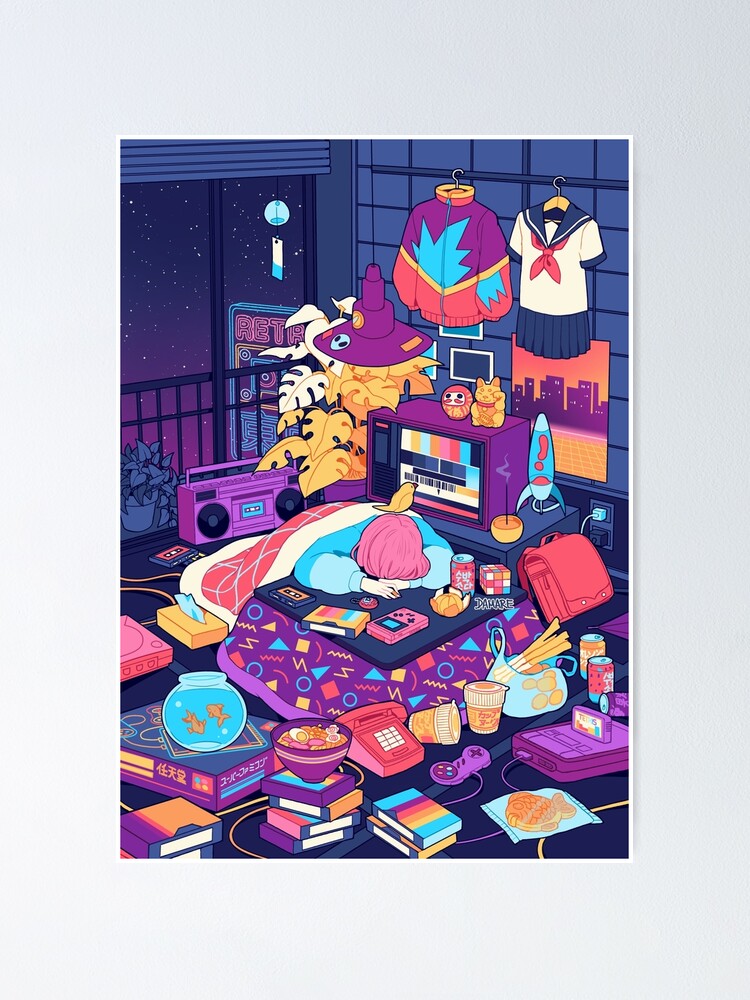 "Retro Feels" Poster by damare | Redbubble