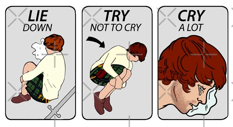 "Jamie Fraser - - Lie down, try not to cry, cry a lot" by athelstan ...
