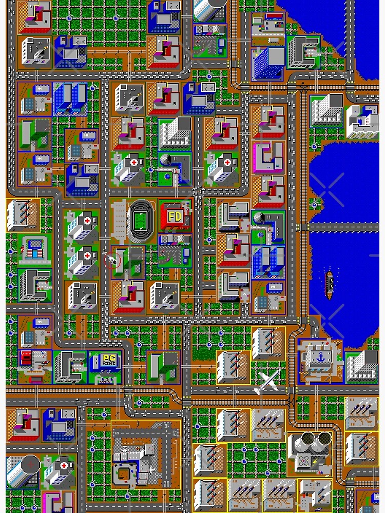 "SimCity 1 No logo Sim City Zoom - HD" Canvas Print for Sale by ...