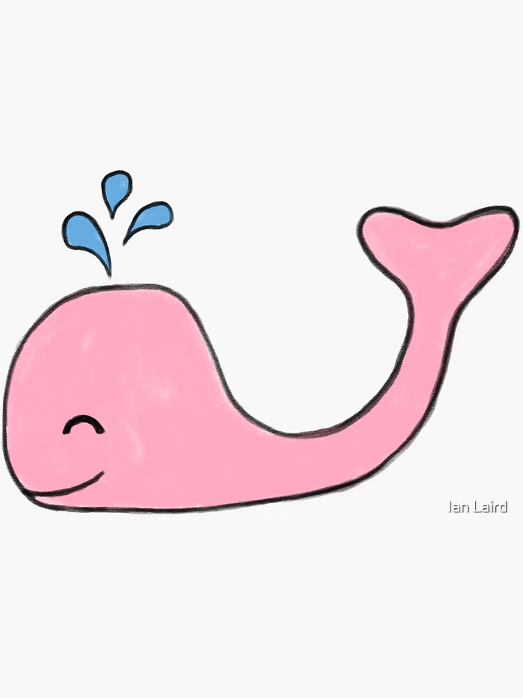 "Kuna the pink whale" Sticker by i5le | Redbubble