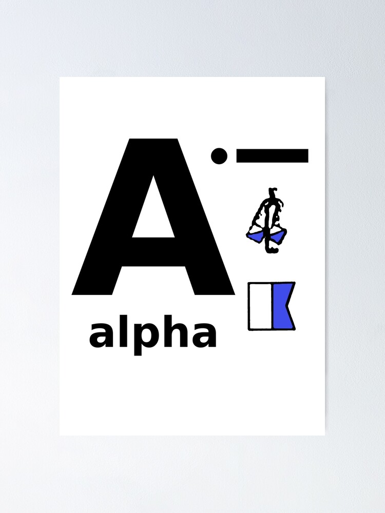 "A for ALPHA (phonetic alphabet)" Poster for Sale by timothybeighton ...