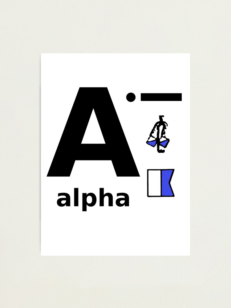 "A for ALPHA (phonetic alphabet)" Photographic Print for Sale by ...